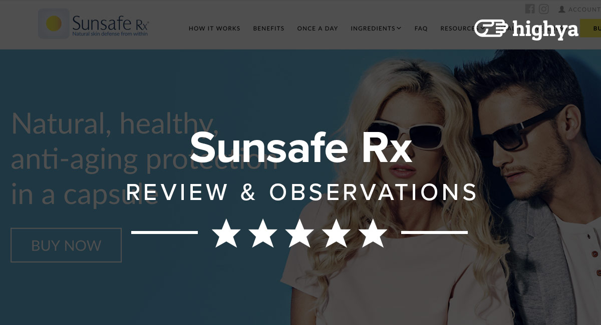 Sunsafe Rx Reviews - Does It Protect from Harmful UV Rays?